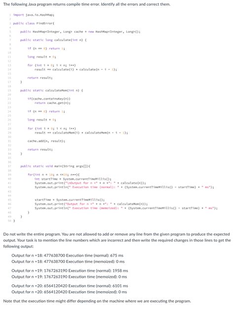 Solved The Following Java Program Returns Compile Time