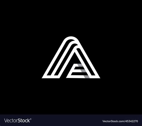 Modern Letter A Monogram Line Style Logo Design Vector Image