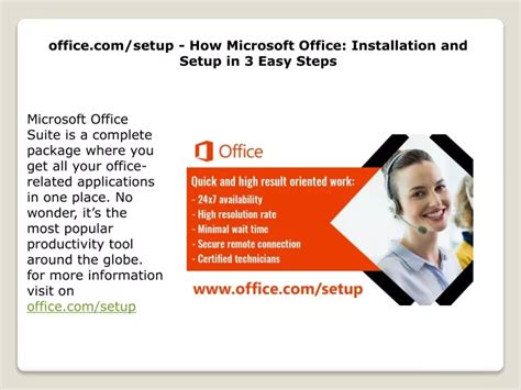 PPT Office Com Setup How Microsoft Office Installation And Setup In Easy Steps PowerPoint
