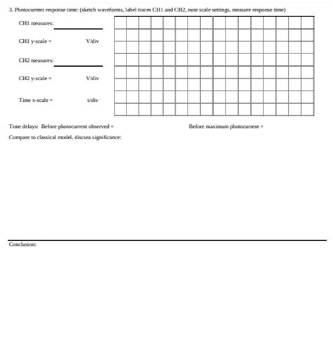 Solved Time Delays Befare Photocurrent Abserved Compare
