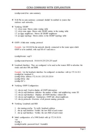 Ccna Command DOCX Computer Networking Computing