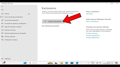 How To Add Exclusions For Windows Defender In Windows 11 Youtube