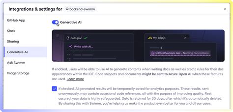 Enable Swimm Ai 🏊 Swimm Developer Community