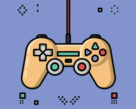 joypad vector flat color icon game joystick vector graphics 34919183