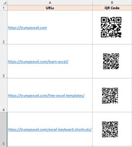 How To Create QR Codes In Excel QR Code Generator