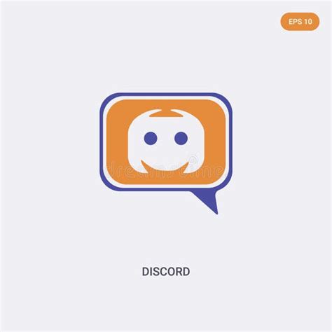 2 Color Discord Concept Vector Icon Isolated Two Color Discord Vector Sign Symbol Designed With