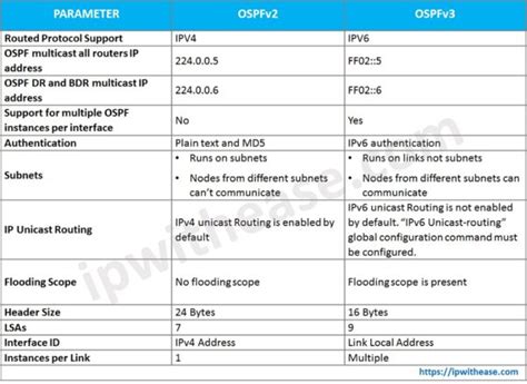 OSPFv Vs OSPFv Detailed Comparison IP With Ease