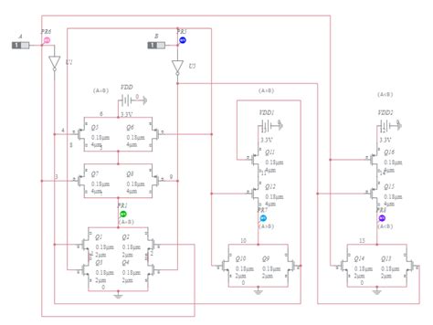 1 Bit Magnitude Comparator Multisim Live