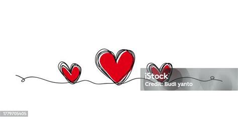 연속 한 선 그리기 하트 기호 낙서 하트 가는 선으로 그린 손입니다 디자인 포스터 아트 프린트 벡터 일러스트 레이 션 개념에 대한 스톡 벡터 아트 및 기타 이미지 Istock