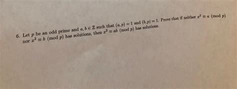 solved 6 let p be an odd prime and a b € z such that a p