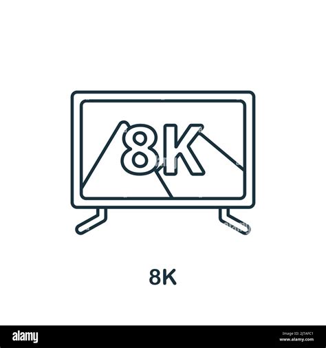 8k Icon Line Simple Icon For Templates Web Design And Infographics