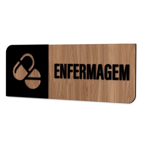 Placa De Sinalização Indicativa Enfermagem Lumina Decor