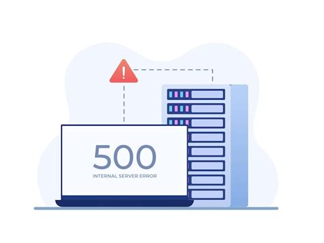 Premium Vector Flat Illustration 500 Internal Server Error Concept