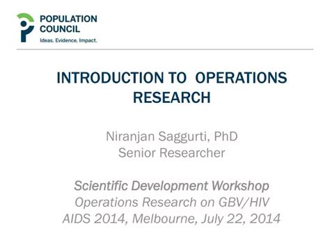 Ppt Introduction To Operations Research Powerpoint Presentation Free