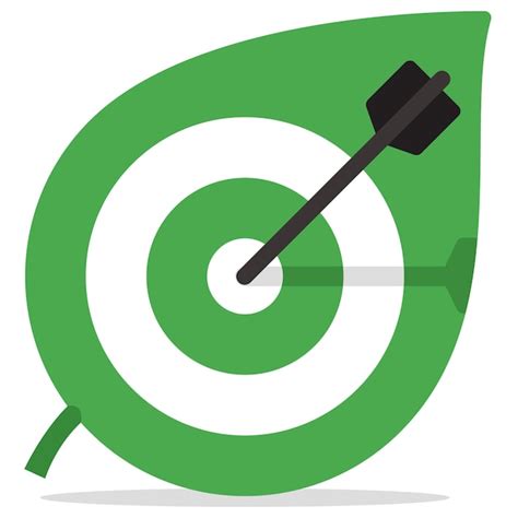Premium Vector Leaf Goals Target Flat Style