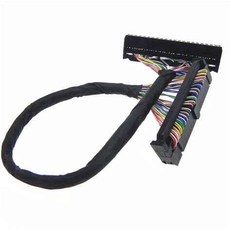 Custom Idc Connector 2 54mm Pitch 40 Pin Idc Connector Lvds Cable Assembly For 7 Inch Lcd