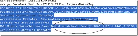 was websphere application server how to find localhost port for