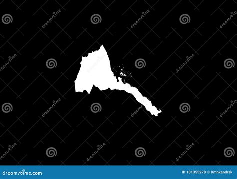 Eritrea Outline Map Country Shape Stock Vector Illustration Of Land Color 181355278