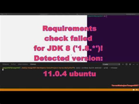 Requirements Check Failed For JDK Detected Version Ubuntu YouTube