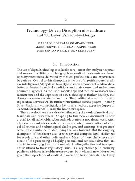 02technology Driven Disruption Of Healthcare And Ui Layer Privacy By