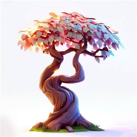 Premium AI Image Stylized Tree
