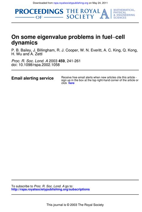 pdf on some eigenvalue problems in fuel cell dynamics