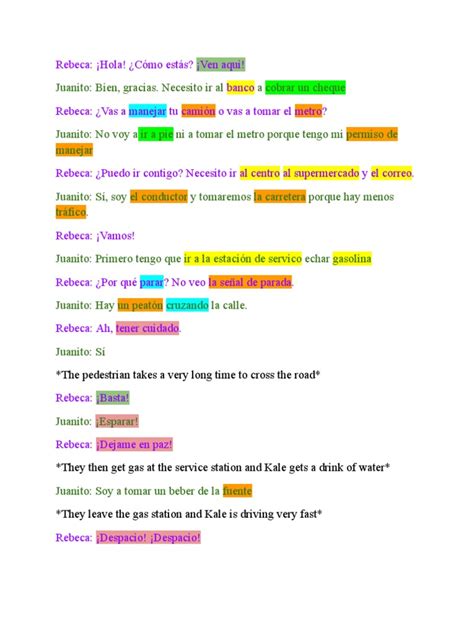 Spanish Script For Spanish Video Pdf