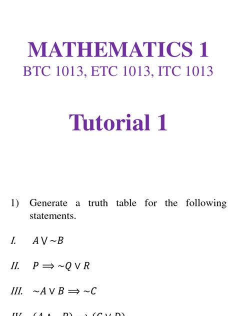 tutorial 1 logic and sets pdf