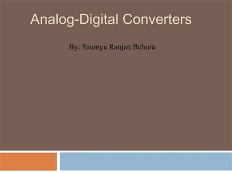 Dac Digital To Analog Converter Ppt