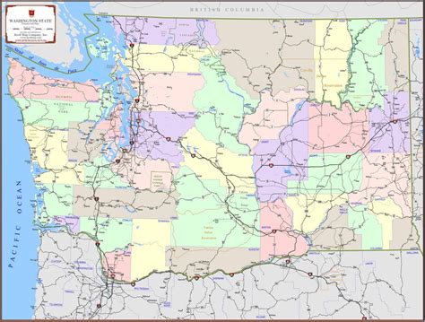 Washington State Commercial Map Metsker Maps
