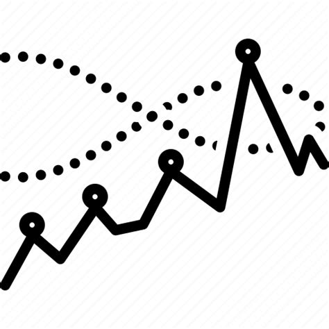 Fibonacci Graph Analysis Falling Stocks Technical Chart Icon