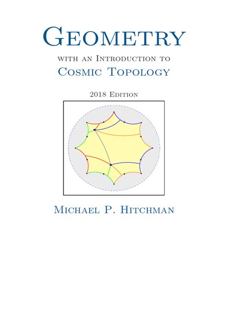 geometry with an introduction to cosmic topology 2018 edition michael p