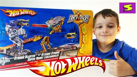 Хот Вилс трек Робот Киборг Hot Wheels Trick Tracks Cyborg Blaster - YouTube