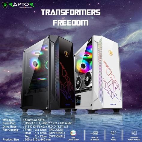 Jual Casing Gaming Power Up Raptor Transformers Freedom Shopee Indonesia