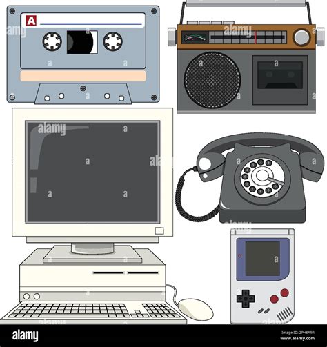 Set Of Retro Object Illustration Stock Vector Image And Art Alamy