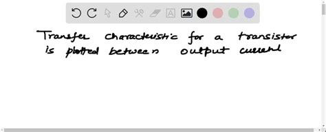 Solvedtransfer Characteristic For A Transistor Is Plotted Between A Output Current Versus