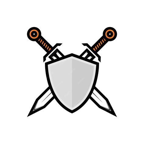 Premium Vector Shield With Sword Loogo Design Vector Concept