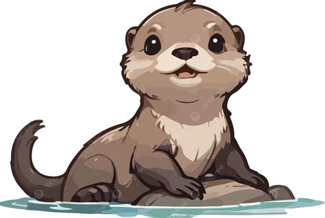 Cute Otter Cartoon Design Cute Clipart Cartoon Clipart Otter Clipart Png Transparent Image