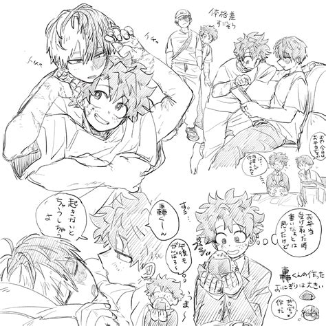 Midoriya Izuku Todoroki Shoto Boku No Hero Academia Aged Up