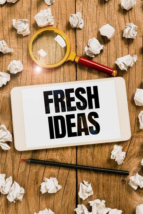 Sign Displaying Fresh Ideas Word For Thought Or Suggestion As To