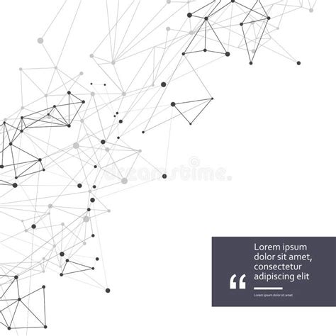 Vector Connect Lines And Dots Banner Template For Technology Project Stock Vector