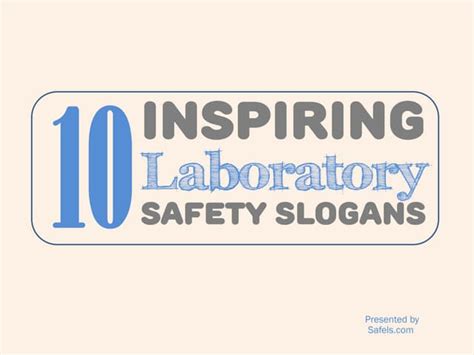 10 Inspiring Lab Safety Slogans Pdf
