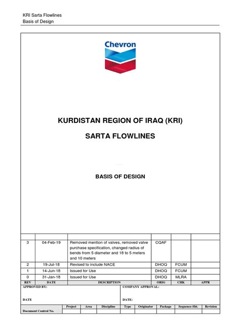 1 0 Appendix 1 Basis Of Design Pdf Pipe Fluid Conveyance Pipeline Transport