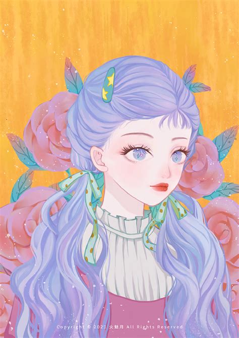 Procreate插画火魅月月 站酷zcool