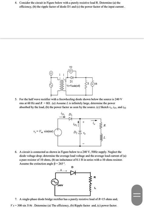 SOLVED Consider The Circuit In Figure Below With A Purely Resistive Load R Determine A The