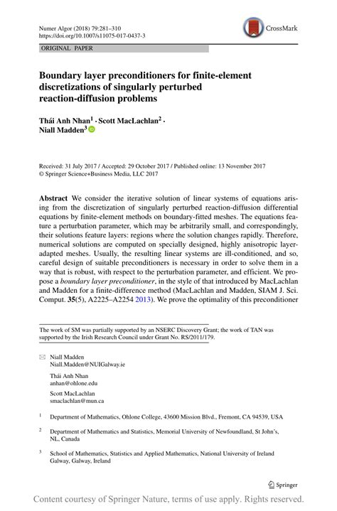 Boundary Layer Preconditioners For Finite Element Discretizations Of