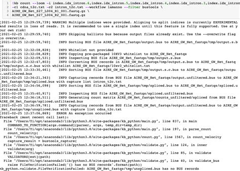 error unspliced bus has no bus records · issue 298 · pachterlab