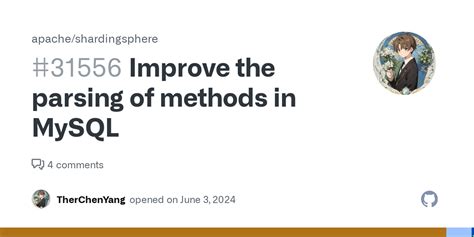 improve the parsing of methods in mysql · issue 31556 · apache