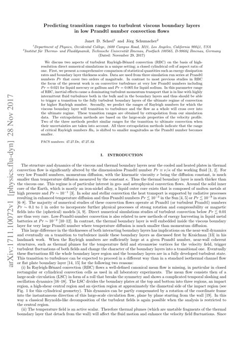 pdf predicting transition ranges to turbulent viscous boundary layers