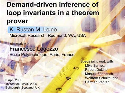 Ppt Demand Driven Inference Of Loop Invariants In A Theorem Prover Powerpoint Presentation